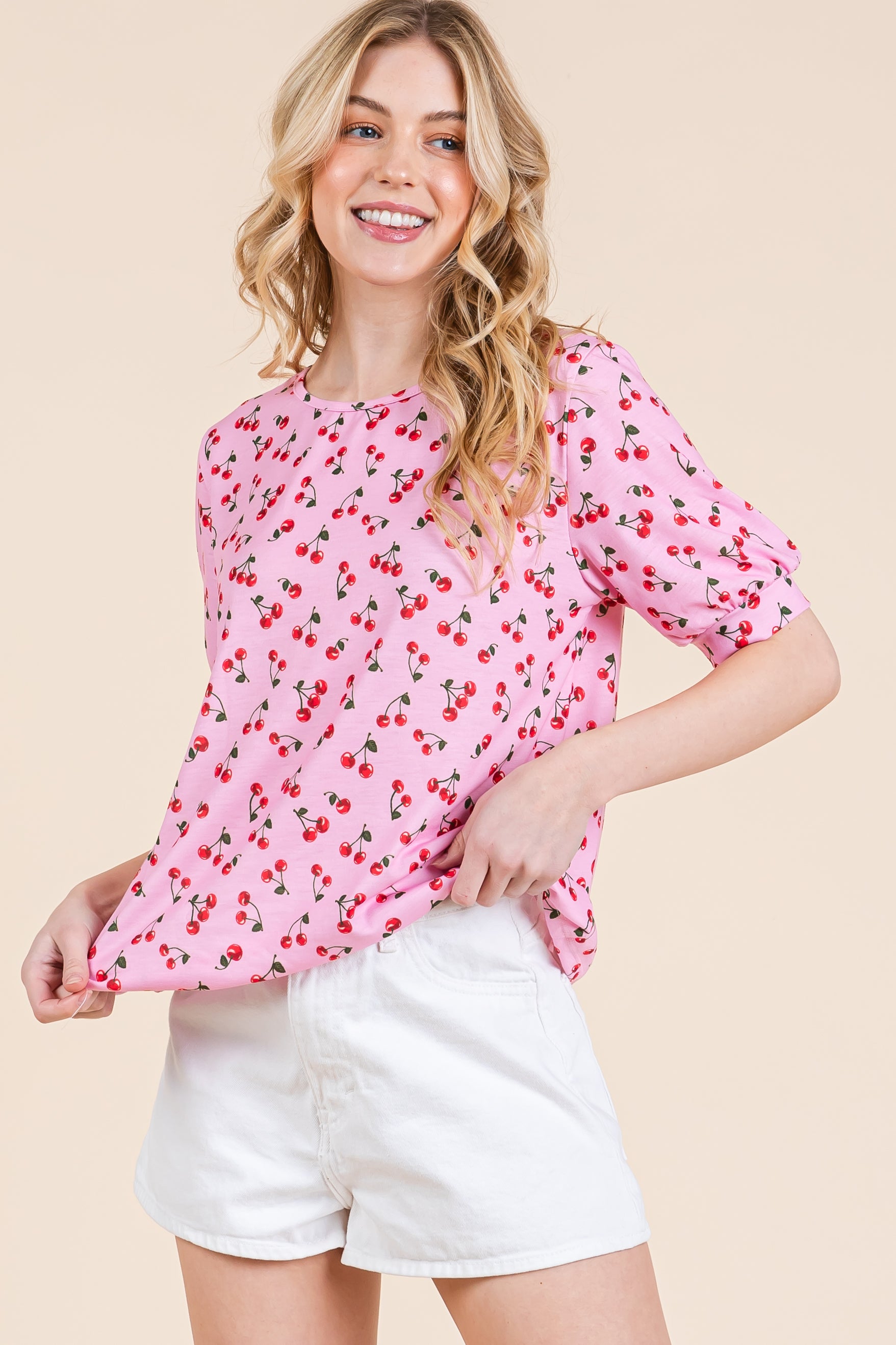 TA2306 CHERRY PRINT TOP – BOMBOM USA